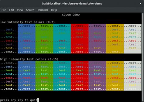 About Ncurses Colors Linux Journal About Ncurses Colors Linux Journal