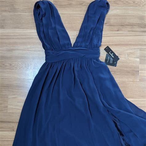 Lulus Dresses Lulus Heavenly Hues Navy Blue Maxi Dress Small