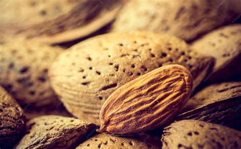 Premium Photo Peeled Almond Kernel Closeup