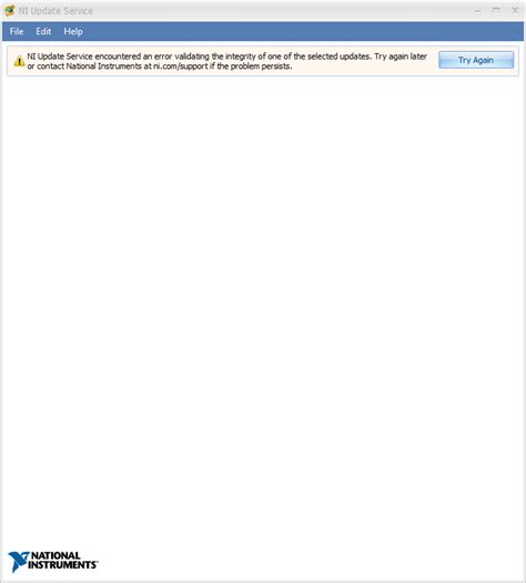 ni service update encountered an error ni community