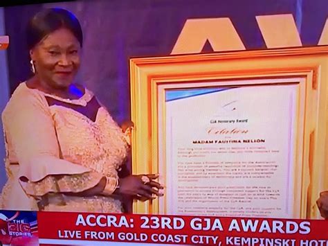 Madam Faustina Nelson Honored As Companion Of Gja And Friend Of Press