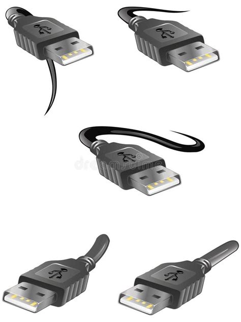 Usb Cord Stock Illustration Illustration Of Port Communication