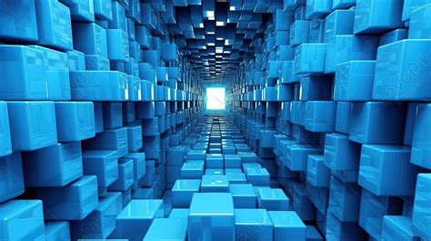 비즈니스 프리젠테이션을 위한 생생한 파란색 색조를 갖춘 동적 3d 돌출 큐브 터널 추상화 돌출 배경 추상 큐브 배경 색조 배경 이미지 Hd 돌출 추상 큐브 색조