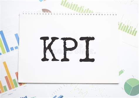 KPI A Text Label In The Planning Notepad And A Statistics Chart Market Analysis Successful