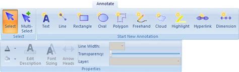 Dimension Ribbon Bar Annotate Tab