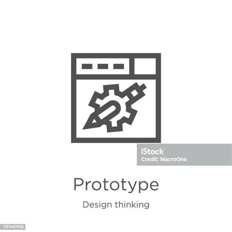 從設計思維集合的原型圖示向量細線原型輪廓圖示向量插圖大綱細線原型圖示 用於網站設計和移動應用開發向量圖形及更多原型圖片 istock