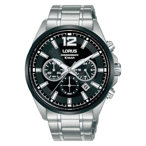 Montre Homme Lorus ~ Chronographe Quartz cadran noir