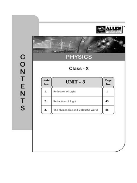 class x physics unit 3 pdf
