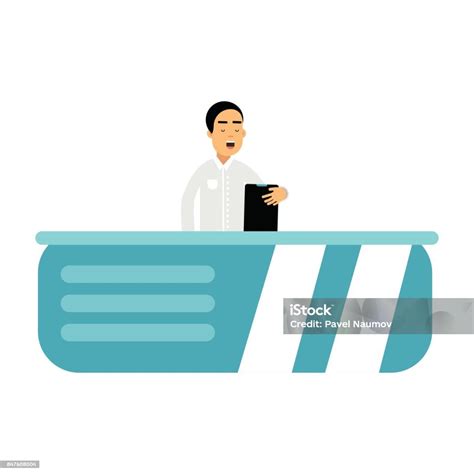 텔레비전 스튜디오 벡터 일러스트 레이 션에에서 매일 뉴스를 말하는 앵커 남자 캐릭터 남자에 대한 스톡 벡터 아트 및 기타 이미지 남자 뉴스 캐스터 독일 Istock
