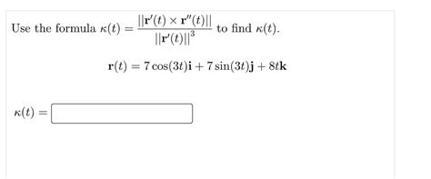 Solved Use The Formula K T R T R T To Find K T