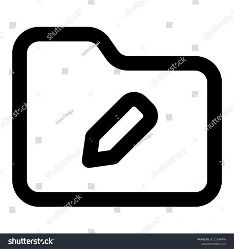 Edit Folder Icon Black Color Stock Vector Royalty Free Shutterstock