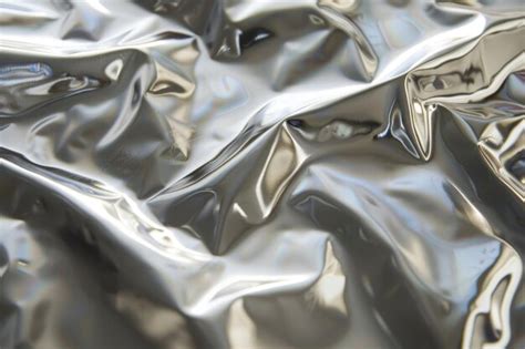 Shiny Metal Surface Displaying Multiple Intricate Folds And Reflections A Smooth Metallic