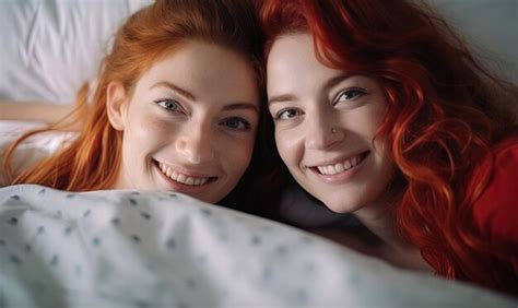 Premium Ai Image Couple Of Young Women In Bed Enjoying A Moment