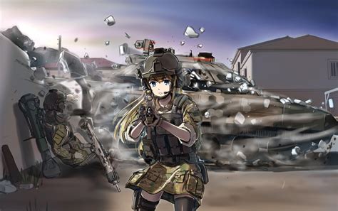 Military Anime Girls Wallpapers Wallpaper Cave