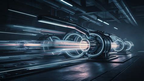 Futuristic Hyperloop Transportation System High Quality Image Stock Illustration Illustration