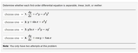 Solved Determine Whether Each First Order Differential