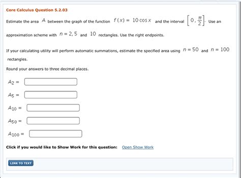 solved estimate the area a between the graph of the function