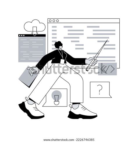 Coding Workshop Abstract Concept Vector Illustration Stock Vector Royalty Free 2226746385