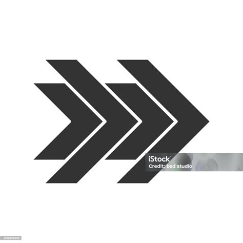 Double Arrows Glyph Icon Fast Forward Right Arrowhead Rewinding Button Navigation Pointer