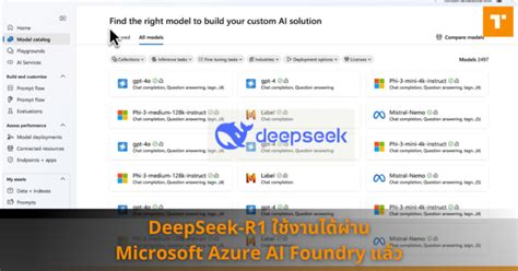 โมเดล Deepseek R1 ใช้งานได้ผ่าน Microsoft Azure Ai Foundry แล้ว Techtalkthai