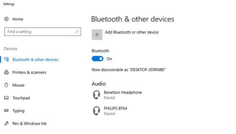 Bluetooth Menu Bluetooth Audio Bluetooth Wireless