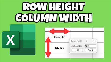 How To Change Row Height And Column Width In Microsoft Excel YouTube