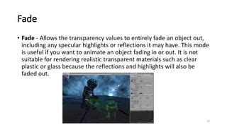 Shaders Standard Shader In Unity PPTX 3 D Graphics Computer Software And Applications