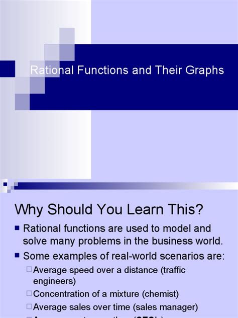 Rational Functions And Their Graphs Pdf Asymptote Abstract Algebra
