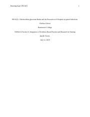 CGibson Mod2PICOT 071419 Docx Running Head PICO T 1 PICO T Chlorhexidine Gluconate Baths