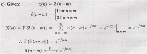 Discrete Time Fourier Transform Dtft