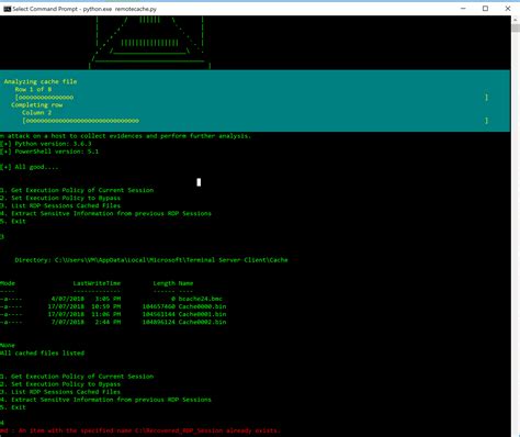 remote desktop caching tool to recover old rdp