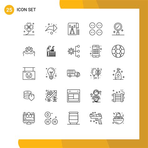 Set Of 25 Commercial Lines Pack For Find Clothing Compass Clothes File Editable Vector Design