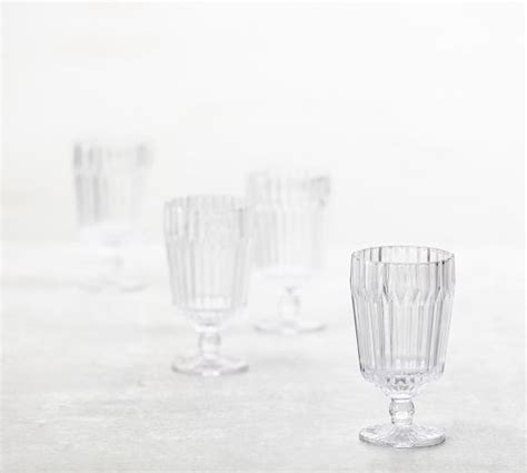 Fluted Glass Tall Goblet Set Of 6 Pottery Barn