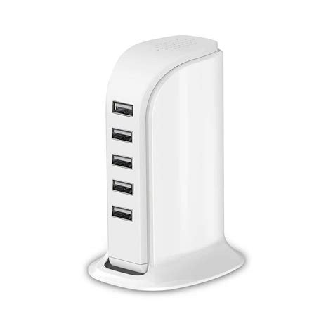 Lukyamzn Piece Portable Multi Device Fast Charging Dock Station USB Hub Charger In White With