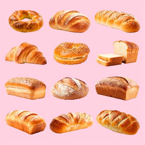 Assorted Fresh Baked Bread Varieties Premium Ai Generated Psd