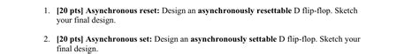 Solved [20 ﻿pts] ﻿asynchronous Reset Design An