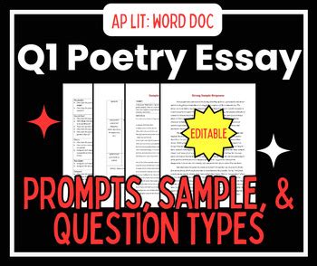 AP Lit Poetry Essay Study Guide By English With Mrs Lamp TPT
