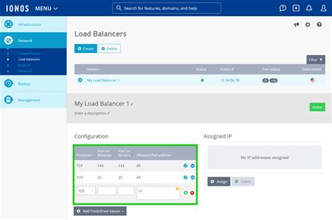 Overview Load Balancer Migrated Cloud Servers Ionos Help