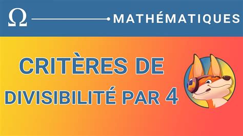 [maths 6ème] Critères De Divisibilité Par 4 40 Exercices Corrigés Youtube