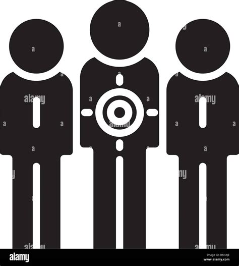 Target Audience Black Icon Vector Sign On Isolated Background Target Audience Concept Symbol