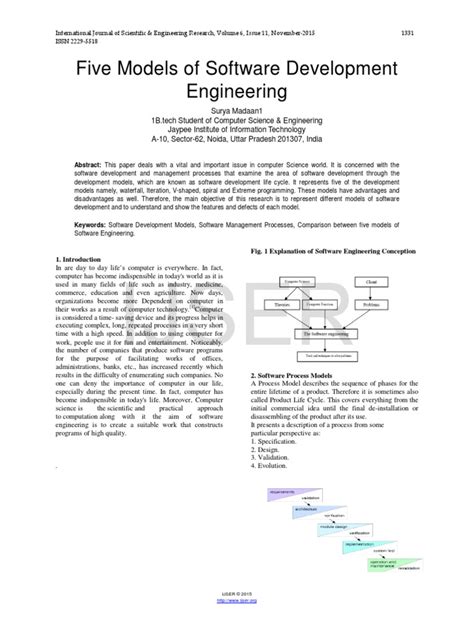 Five Models Of Software Development Engineering Pdf Software