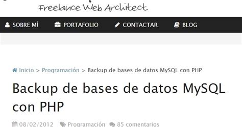 disientoconusted backup de bases de datos mysql con php