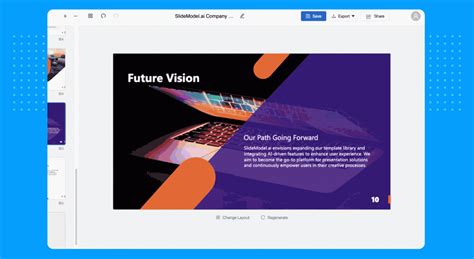 09 Exporting Slidemodel Ai Company Profile Deck From Ai Maker Slidemodel