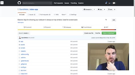 Github Davidwells Video App Electron App For Showing Your Webcam