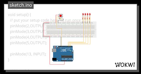 01ledlauflichtmittasterv2 Wokwi Esp32 Stm32 Arduino Simulator