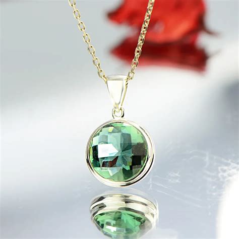 정품 925 스털링 실버 에메랄드 펜던트 천연석 여성을 위한 심플하고 우아한 영적 명상 주얼리 콜간펜던트 Aliexpress