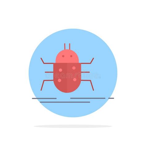 Bug Bugs Insect Testing Virus Flat Color Icon Vector Stock Vector