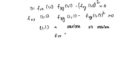 Solved Suppose 1 1 Is A Critical Point Of A Function F With