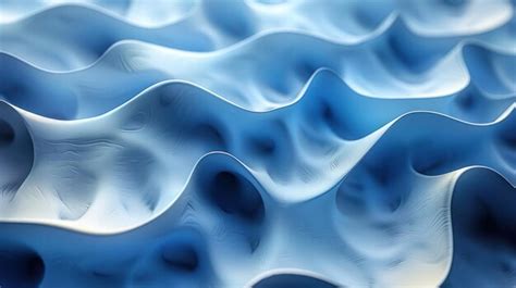 Abstract Blue Wavy Texture Premium Ai Generated Image