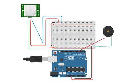 Circuit Design Simulador Alarma Sensor De Movimiento Tinkercad